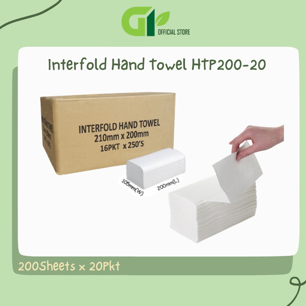 [GY Office] Interfold Hand Towel HTP200-20 (100% Virgin Pulp) | Shopee Malaysia