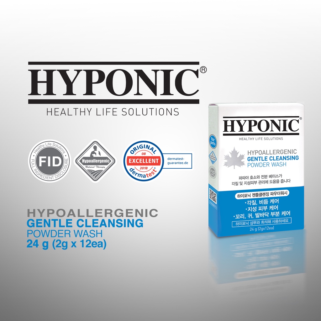 HYPONIC Gentle Cleansing Powder Wash (for all pets) 24g (2g X 12ea) | Shopee Malaysia