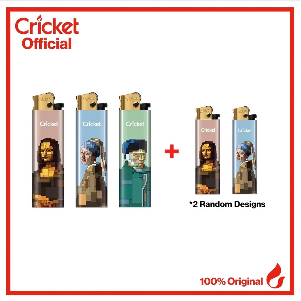 Cricket Lighters Limited Edition - Fine Art Series 2.0 (5 Pcs) | Shopee ...
