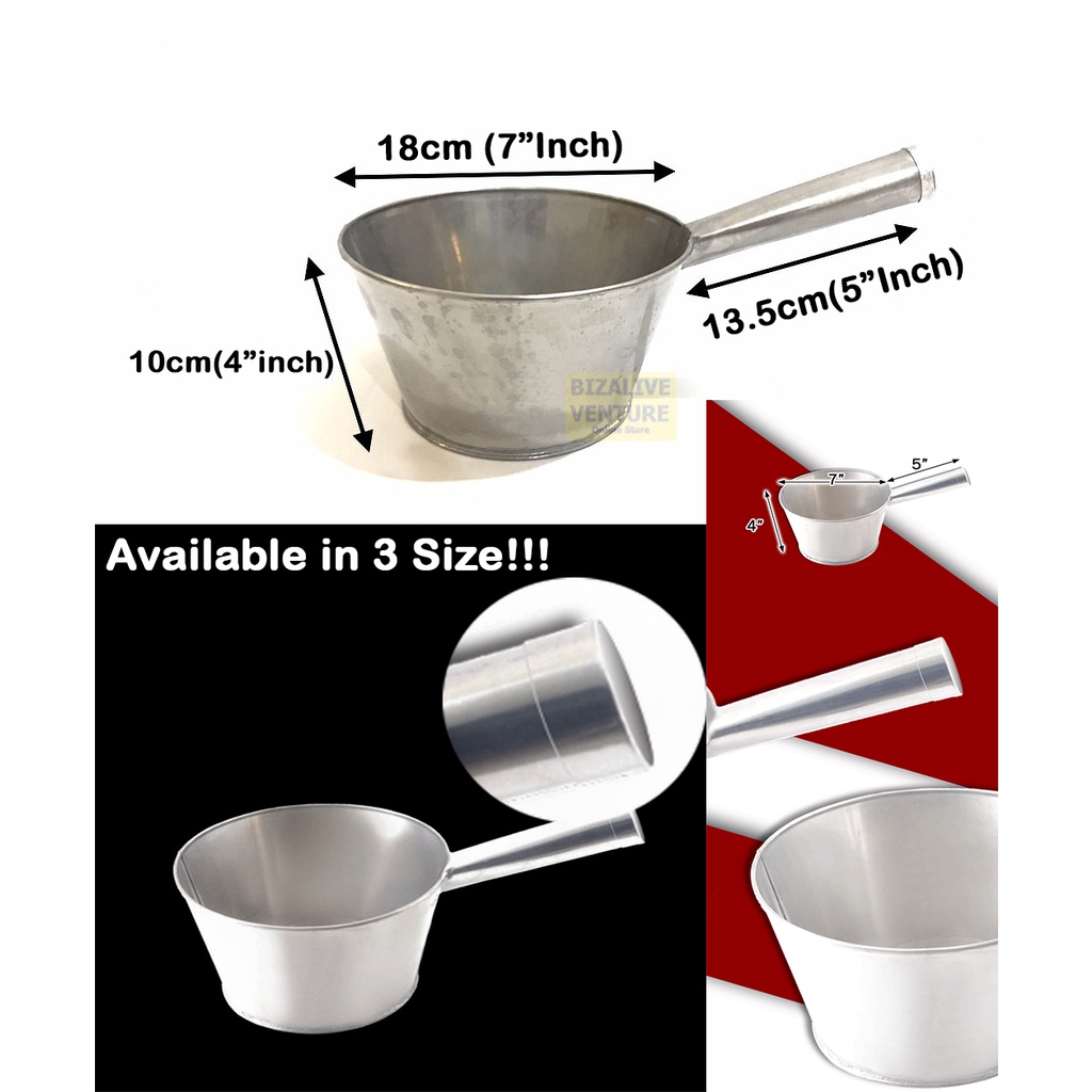 Gayung Stainless Steel Ladle | Hot Water Scoop Dipper Bailer | Senduk ...