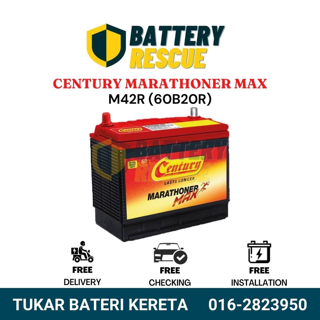 [Installation provided] M42R/L | M42 | 60B20L/R | Century Marathoner Max EFB Battery Stop Start ...