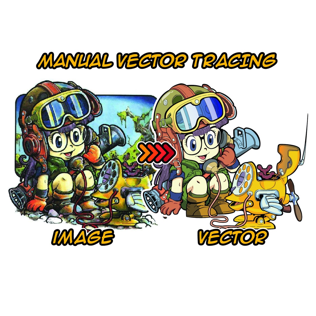 VECTOR TRACING vectorize/convert images, sketches, logos into vector ...