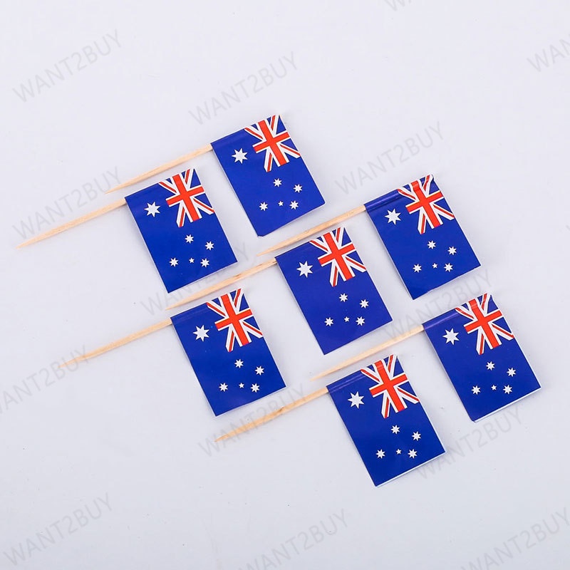 100pcs Toothpick Bendera Malaysia Merdeka Cake Topper Malaysia Flag ...
