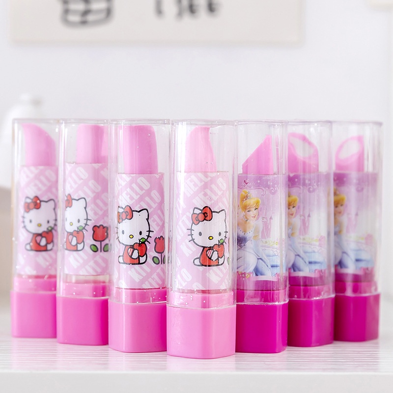 [New Arrival] Cartoon Rubber Lipstick for Children, Rubber Eraser for ...