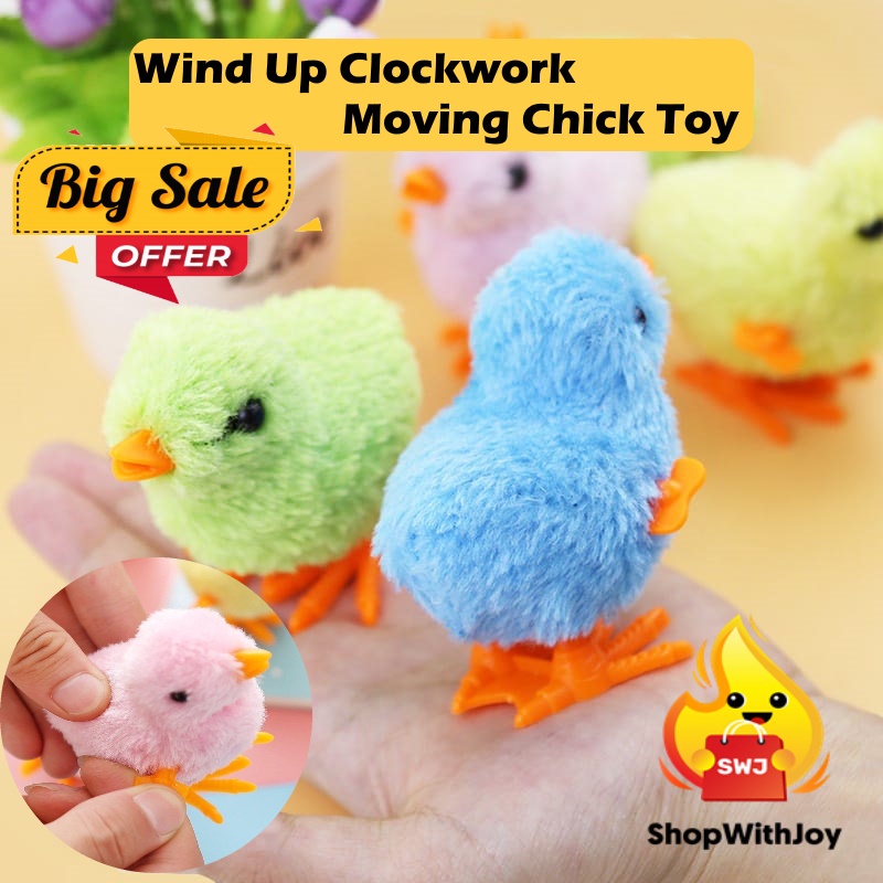 【ShopWithJoy】Mainan Budak Anak Ayam Wind Up Cute Plush Stuffed Chicken ...