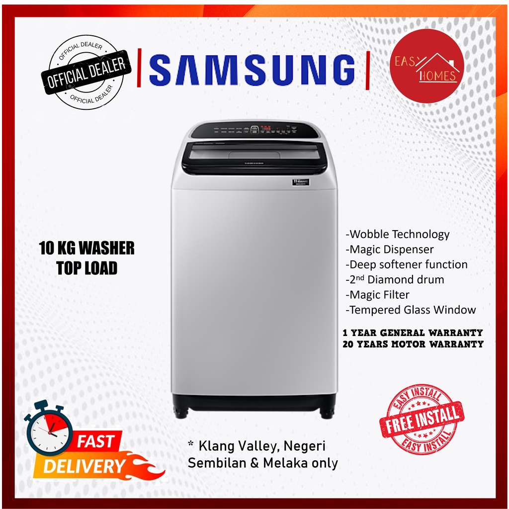 SAMSUNG INVERTER 10KG TOP LOAD WASHING MACHINE WA10T5260 | Shopee Malaysia