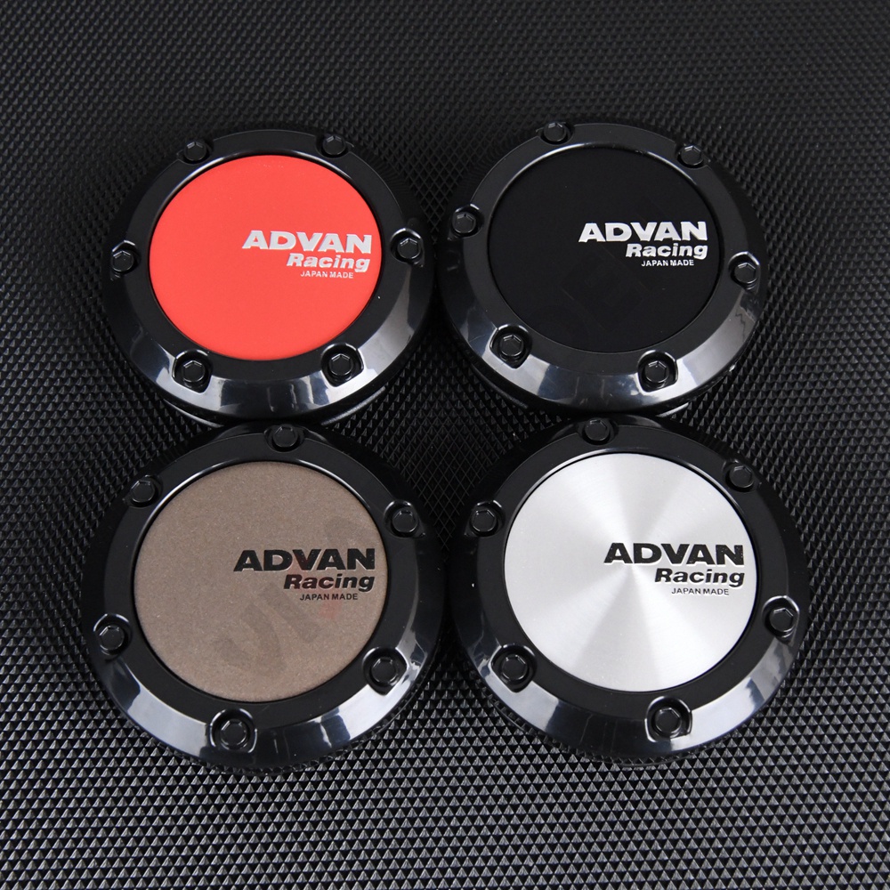 4PCS Wheel Center Rim Cap 62MM Clip Diameter ADVAN Emblem Sticker Car ...