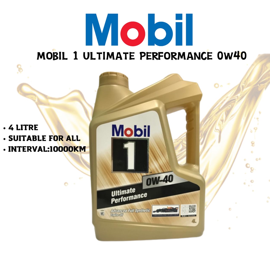 Mobil 1 Ultimate Performance 0W40 SN Advanced Fully Synthetic Engine ...