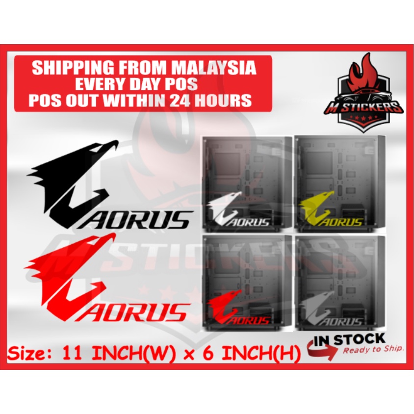 POWERED BY AORUS STICKER CPU SIDE CASE DESKTOP COMPUTER | Shopee Malaysia
