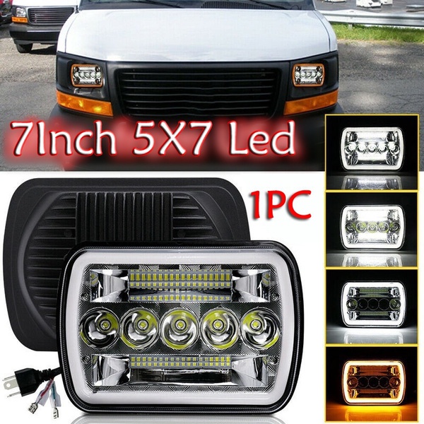 Wrangler 23.3cm Square Light 5X7 LED Car Engineering Off-Road Modified ...