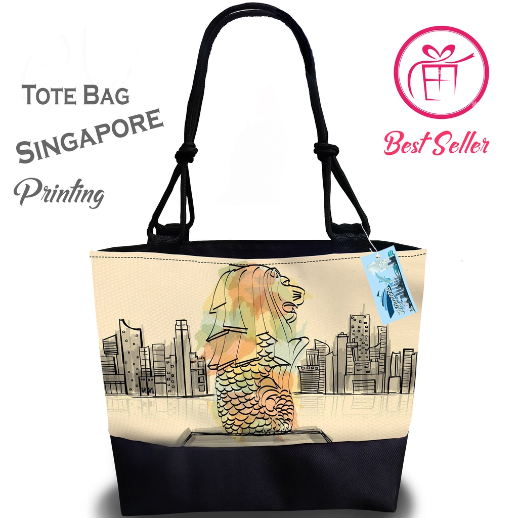 Singapore women's tote bag Souvenir | Shopee Malaysia