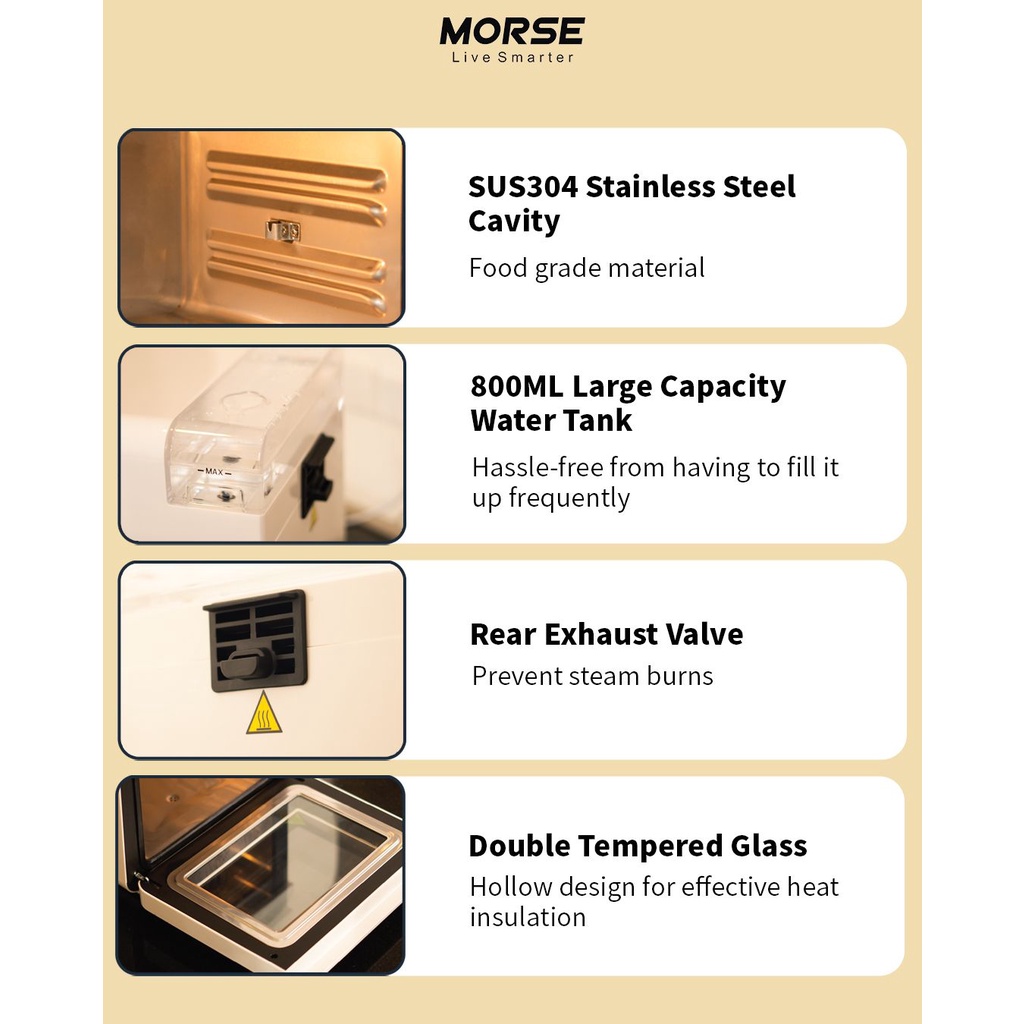 Morse Bravochef Steam Oven i7 (15L) | Shopee Malaysia