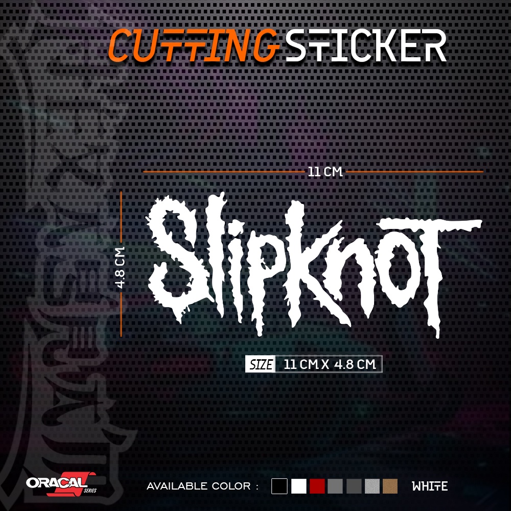 Cutting Sticker Band Slipknot Text Logo | Slipknot Band Logo Cutting ...