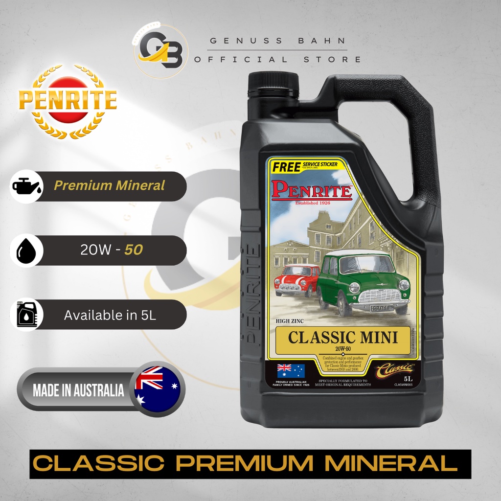PENRITE CLASSIC MINI 20W-50 (Mineral) Austin 850 Mini Classic Car - 5L | Shopee Malaysia