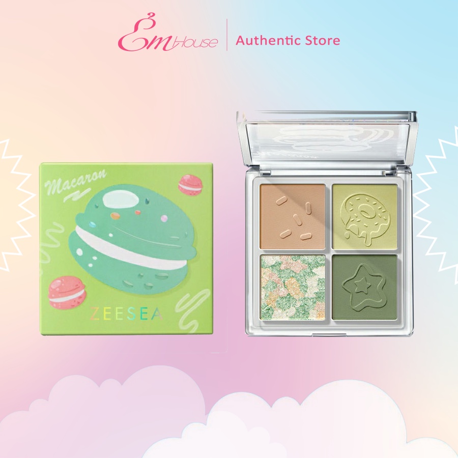 Zeesea Macaron 4-Cell Dessert Collection Eyeshadow Palette Matcha ...