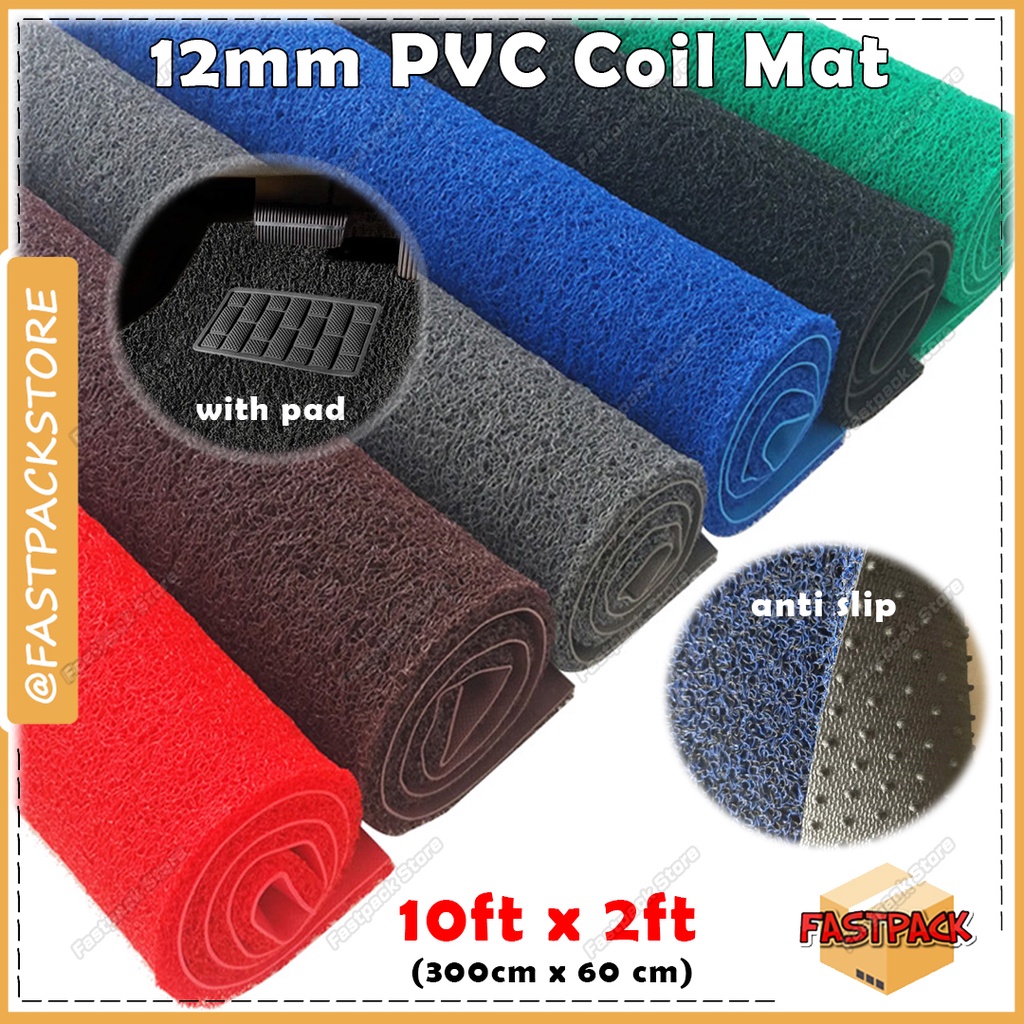 Universal 12mm PVC Coil Mat Anti Slip Carpet Car Floor Mat Nail Backing ...