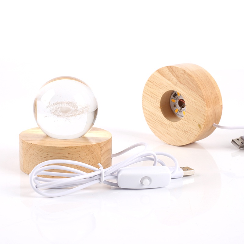 Kayu Paparan Lampu - Wooden Design LED light Display Base for Resin DIY ...