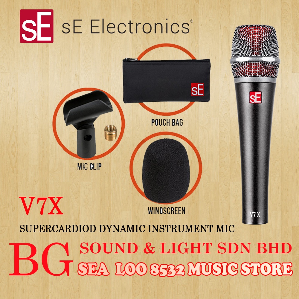 sE ELECTRONICS V7 X SUPERCARDIOID DYNAMIC INSTRUMENT MICROPHONE ( V7X ) | Shopee Malaysia