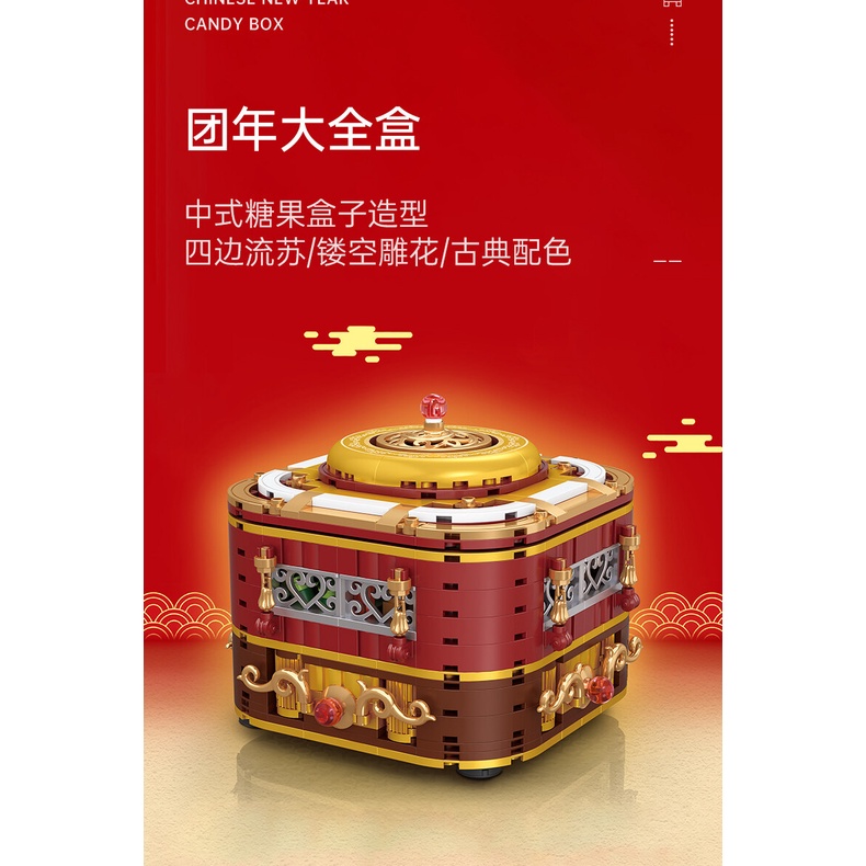 LOZ IDEAS Mini Block 2215 Lucky Fortune Candy Box CNY Chinese New Year ...