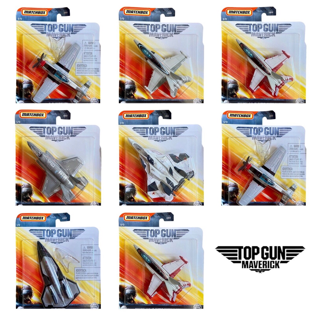 Matchbox Airplane Sky Busters P-51 Mustang Boeing F/A 18 Super Hornet Maverick F14 Tomcat ...