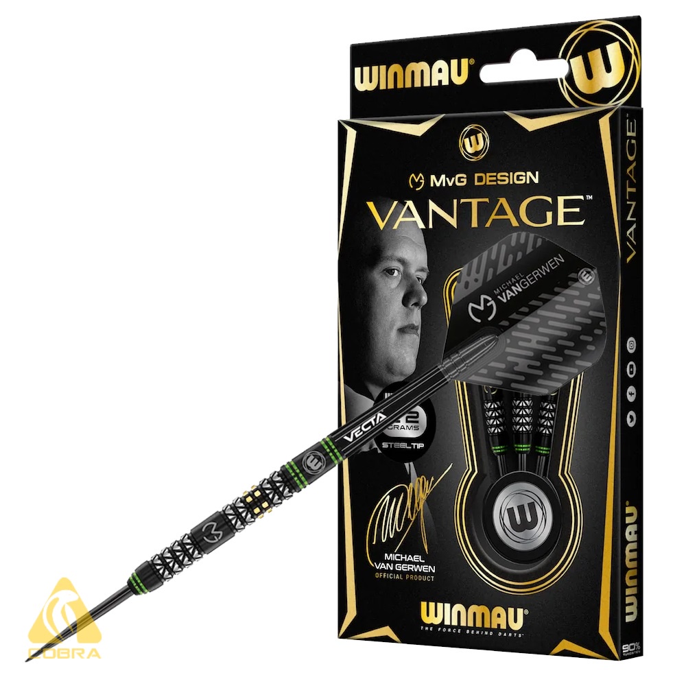 {FREE Special Gift} Winmau MVG Vantage Steeltip Dart Set 90% Tungsten ...