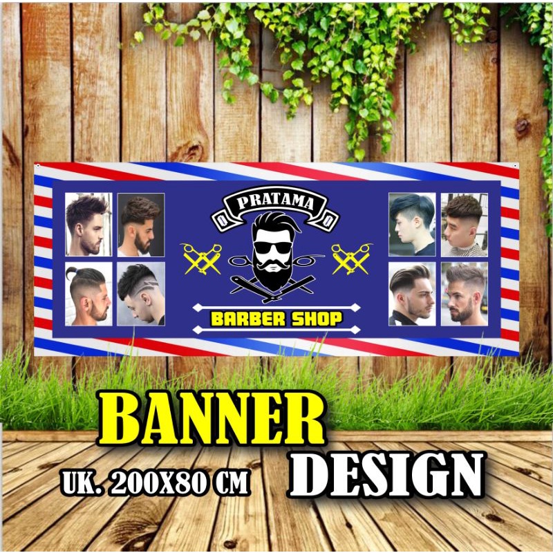 Cool Dark Blue Barbershop Barbershop Barbershop Banner Banner | Shopee ...