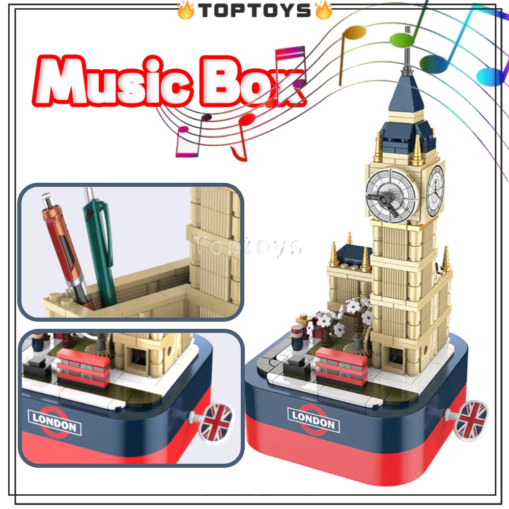 [TOPTOYS] Music Box Big Ben / Clock Tower/ Elizabeth Tower architecture ...