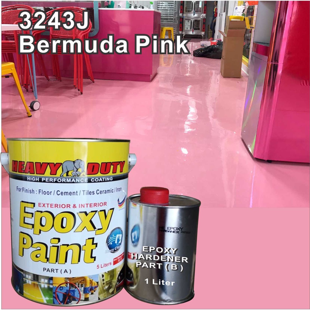 3243J BERMUDA PINK Epoxy Paint ( Heavy Duty Coating Brand ) Floor ...