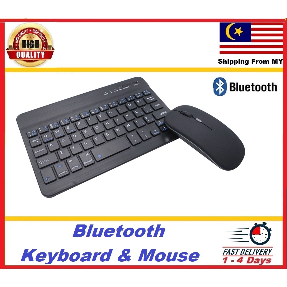 7 inch Bluetooth Keyboard & Mouse For All Tablets PC Slim Keyboard ...