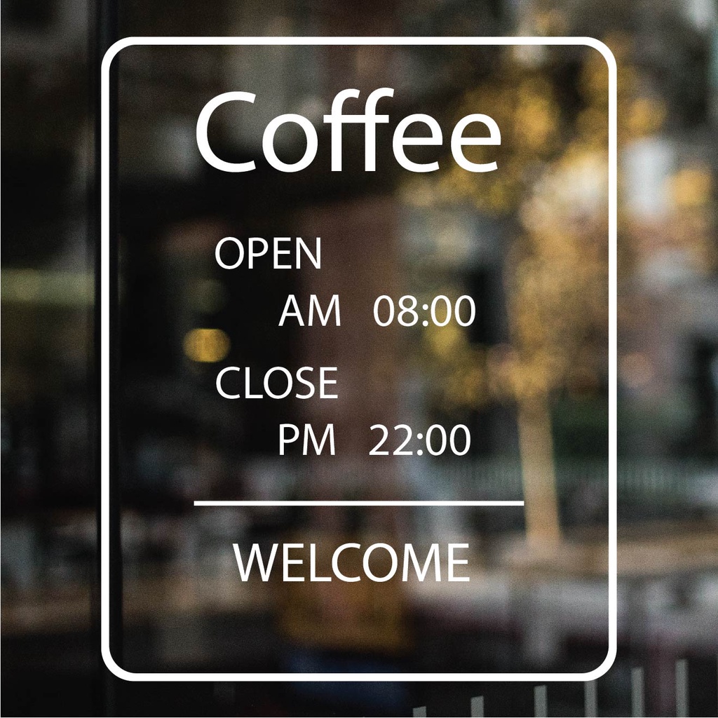 [Sticker] Business Hour Sticker Custom Made - Glass / Window Decal ...
