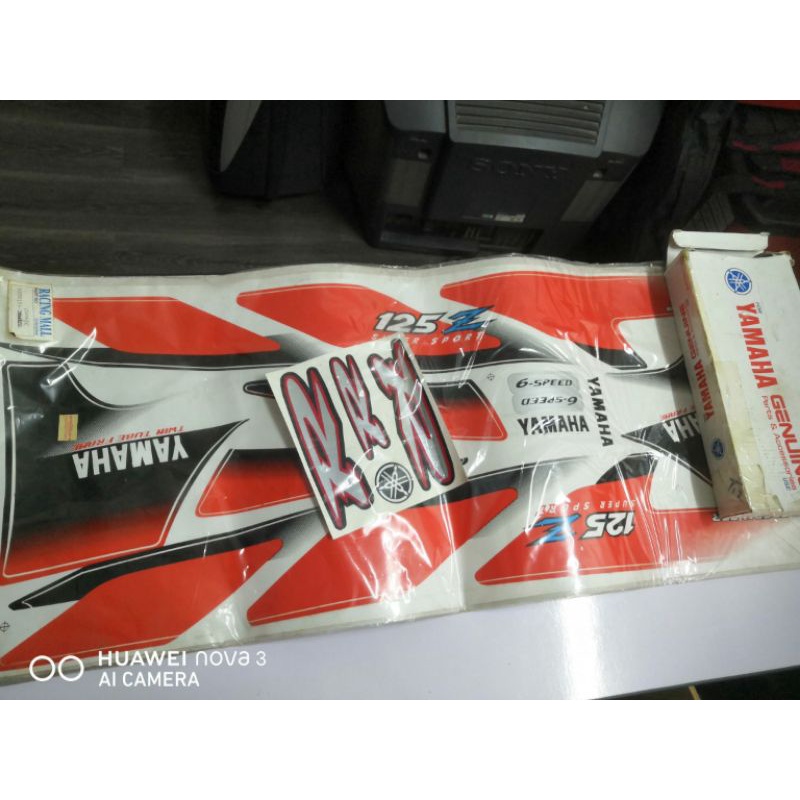 sticker stiker coverset set merah bata neon 125zr R chrome rare Z biru ...