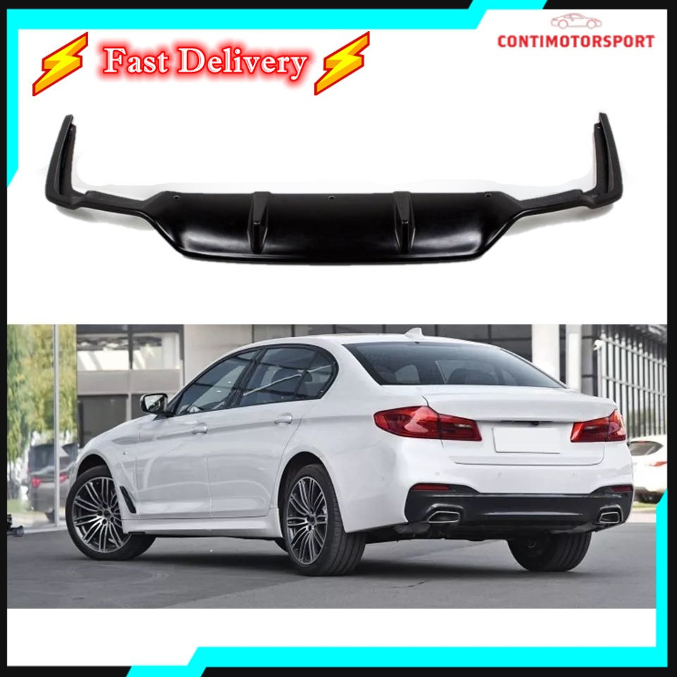 BMW 5 SERIES G30 3D STYLE REAR DIFFUSER DOUBLE 4OUT DIFFUSER LIP ...