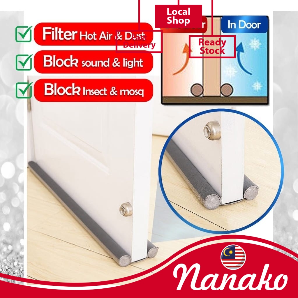 Flexible Door Twin Draft Guard Stopper Reduce Noise Bottom Sealing ...
