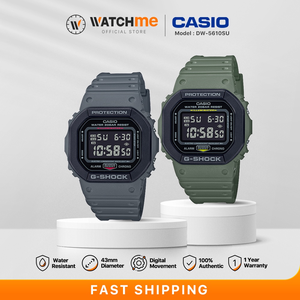 CASIO G-SHOCK DW-5610 SERIES Resin Band Fashion Digital Men Watch Shock ...