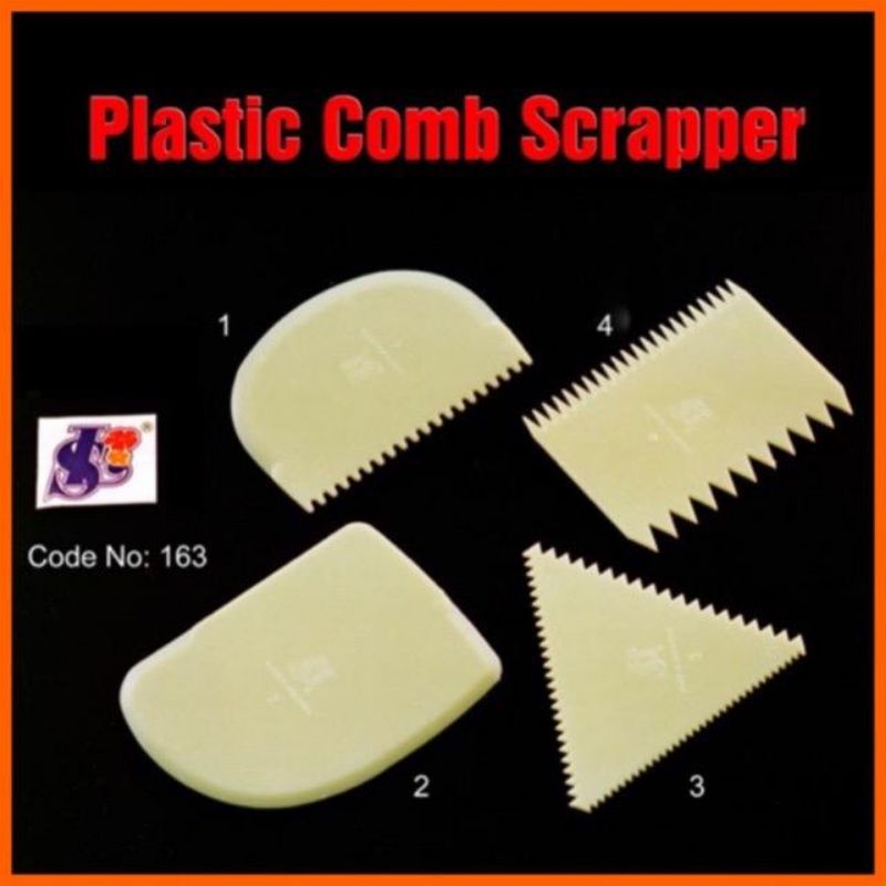 plastic Comb Scraper/Cake Icing Scraper Spatula | Shopee Malaysia