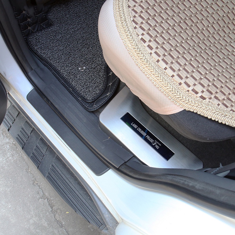 Stainless Inner Door Sill Scuff Plate For Toyota Land Cruiser Prado 120 ...