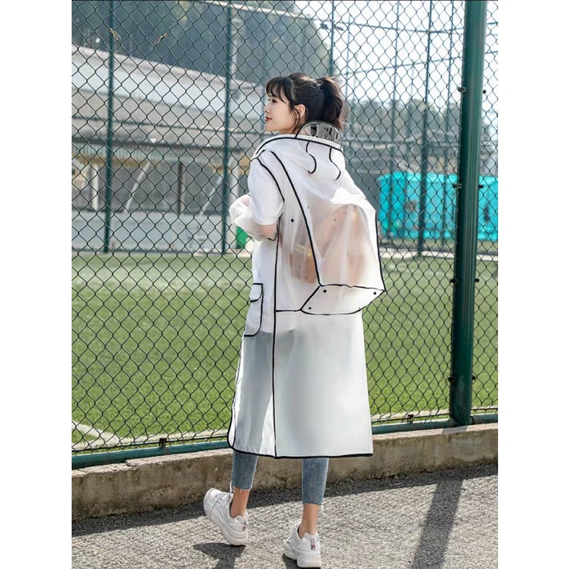 Long oversize raincoat transparent raincoat covers backpack women men ...