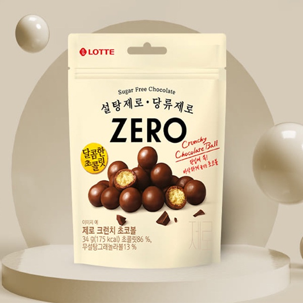 [ a collection of Lotte ZERO chocolate cookie choco cake peach kiwi ...