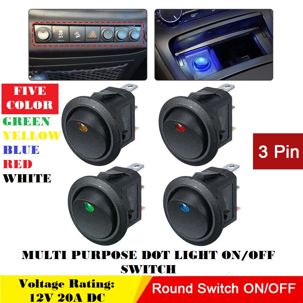 Car Switch Push Button On Off Toggle Suiz Motorcycle Led Sport Light ...