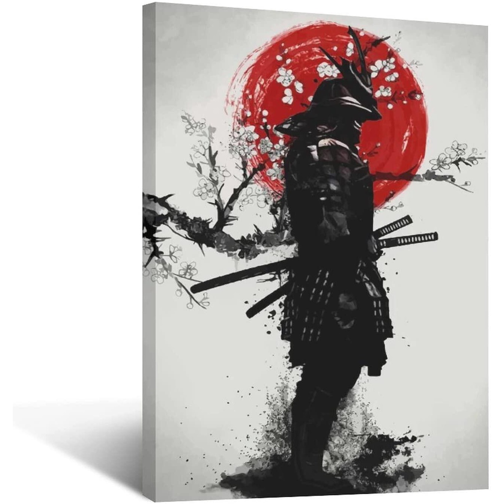 Japanese Samurai Wall Art Samurai Pictures Wall Decor Armored Samurai ...