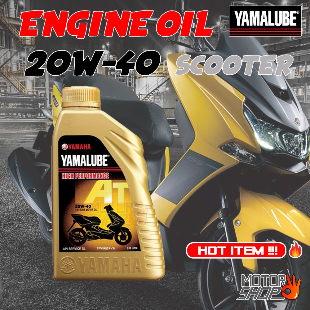 Motor Oil YAMALUBE Yamaha AT 20W-40 HLY 4-Stroke for Scooters 100% ...