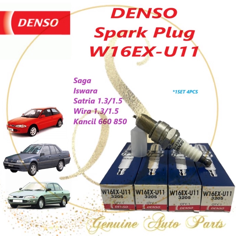 DENSO Spark Plug W16EXU11 W16EX-U11 Proton Saga OLD Iswara Wira 1.3 1.5 ...