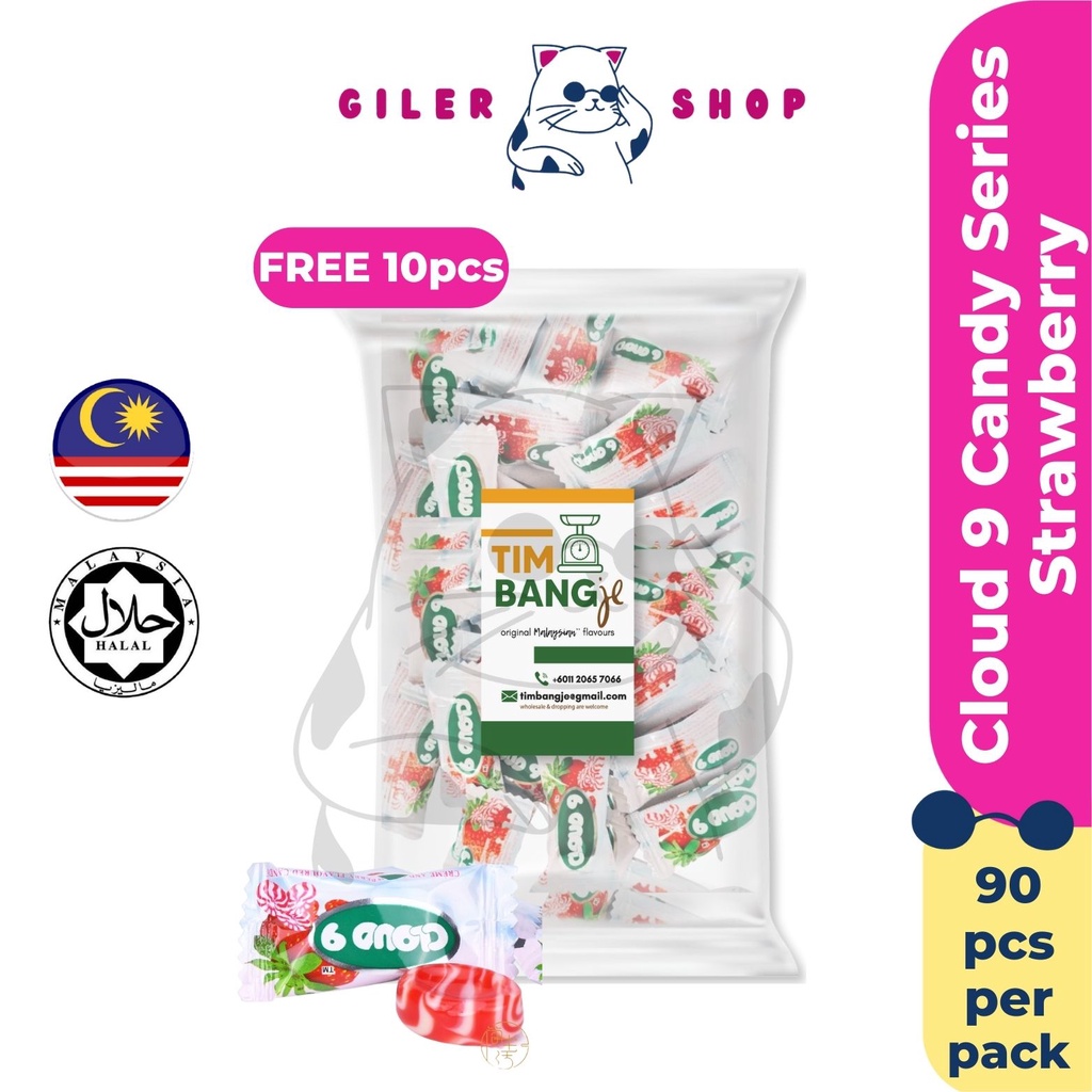 Cloud 9 Candy 90's [FREE 10'S] Crème and Strawberry Flavoured Candy Ice ...