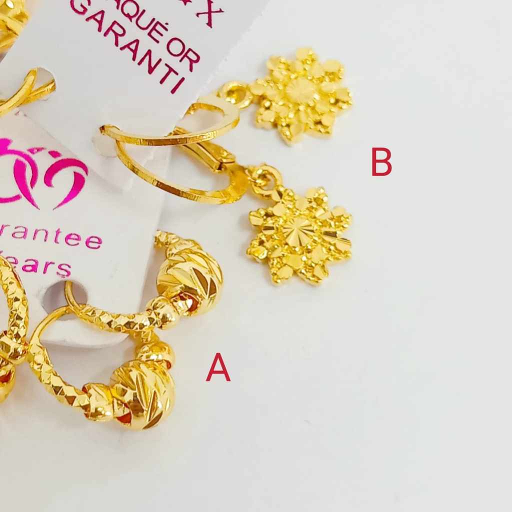 Earring Budak Subang Emas Bangkok GOLD PLATED | Shopee Malaysia