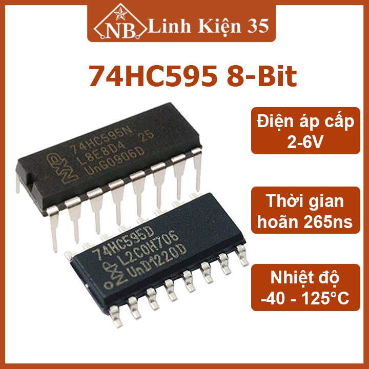 Functional IC 74HC595 8-Bit Serial-To-Parallel Shift Register Tri-State ...