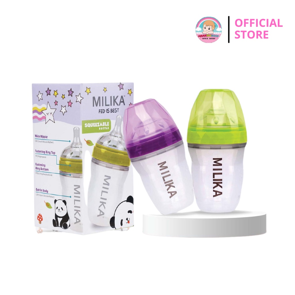 MILIKA Silicone Baby Feeding Bottle 6oz/180ml | Shopee Malaysia