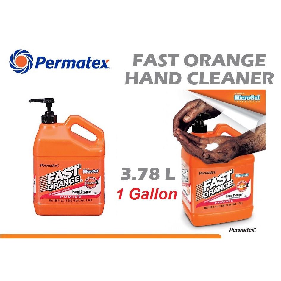 Permatex 1-Gallon / 3.78L Fast Orange Pumice Hand Cleaner | Shopee Malaysia
