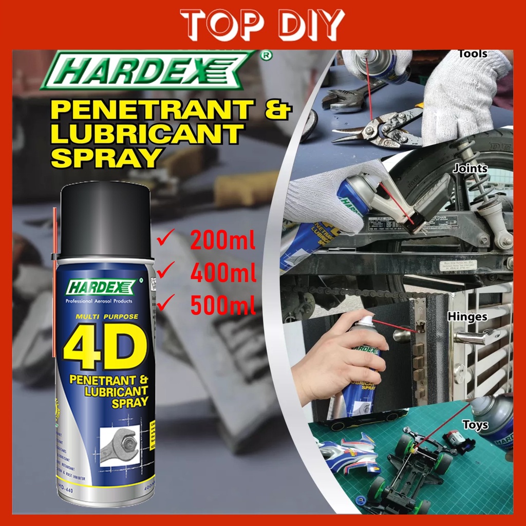 HARDEX 4D Multipurpose Penetrant & Lubricant Spray- 200ml,400ml,500ml ...