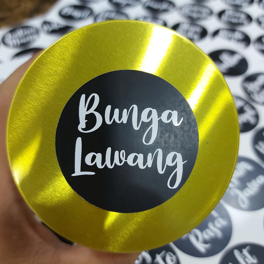 100pcs Sticker Label Dapur Background Hitam Tulisan White Waterproof ...
