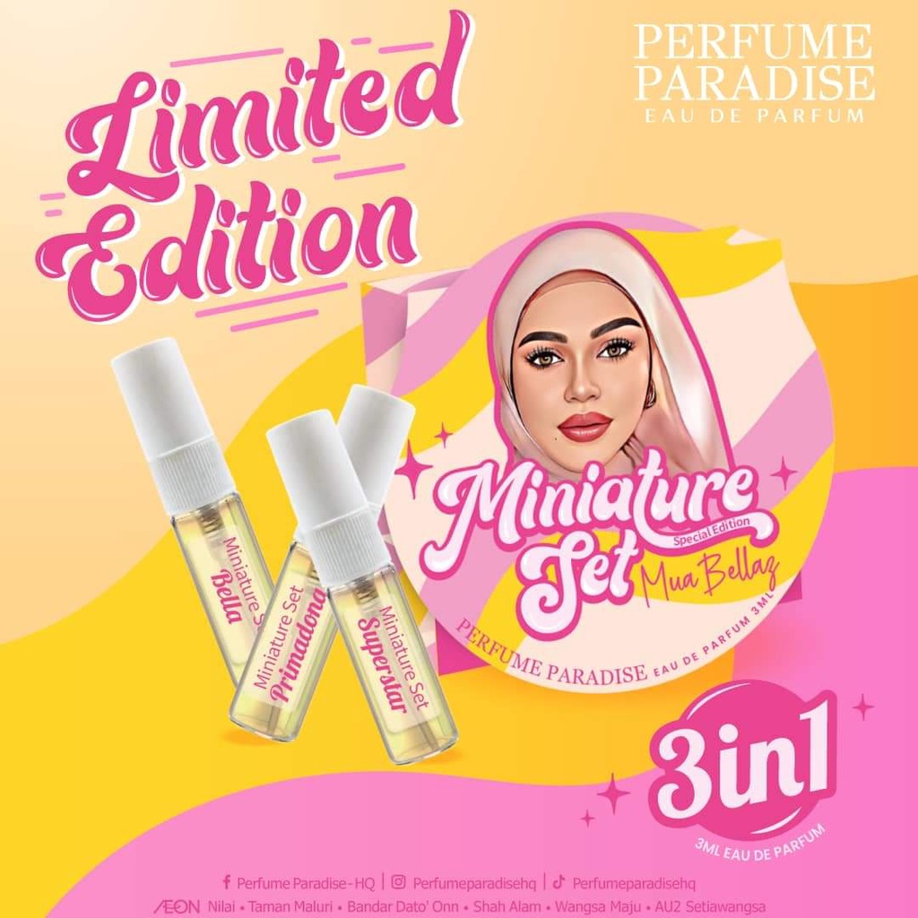 PERFUME PARADISE by MUABELLAZ | MINIATURE SET MUA BELLAZ LIMITED ...